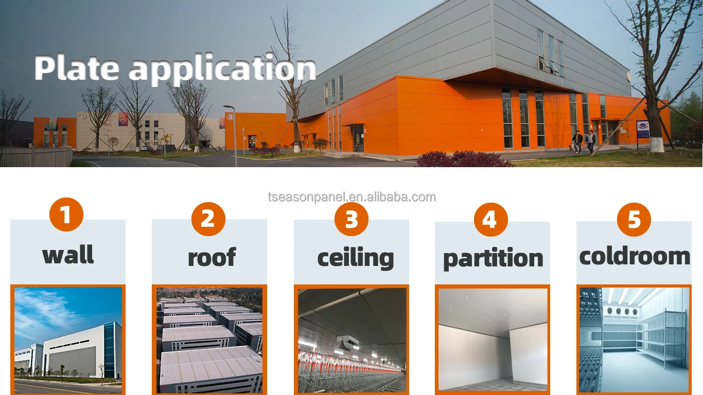 Cleanroom System Clean Cold Room Freezer Exterior Wall Pu Sandwich ...