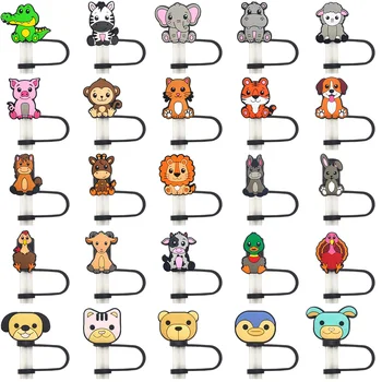 10mm Silicone Straw Topper Charm Cover For Tumbers Game Characters Pvc ...