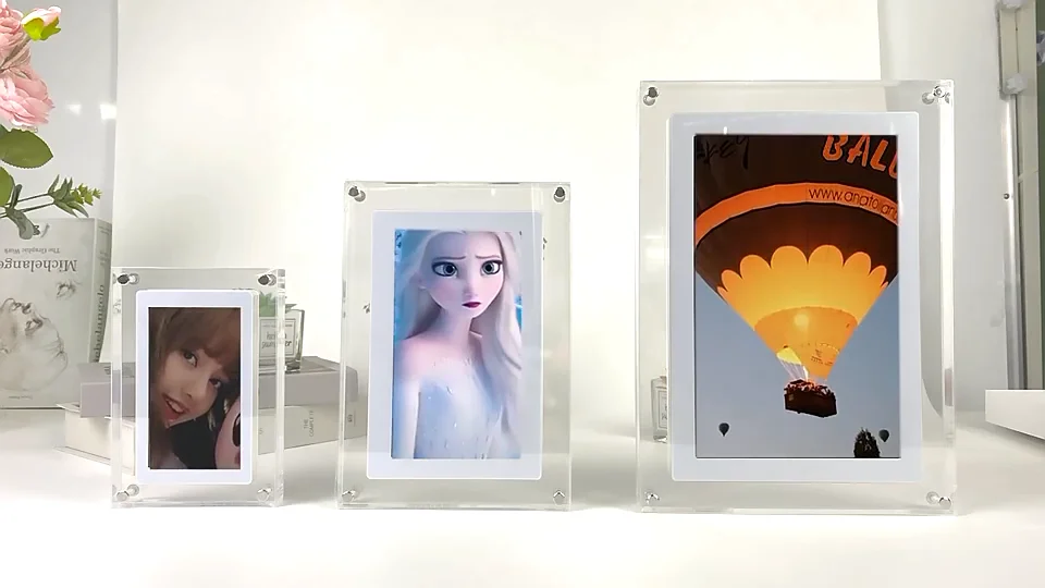 Wholesale Clear Acrylic Digital Video Player Photo Frame 1 Side With 7 ...