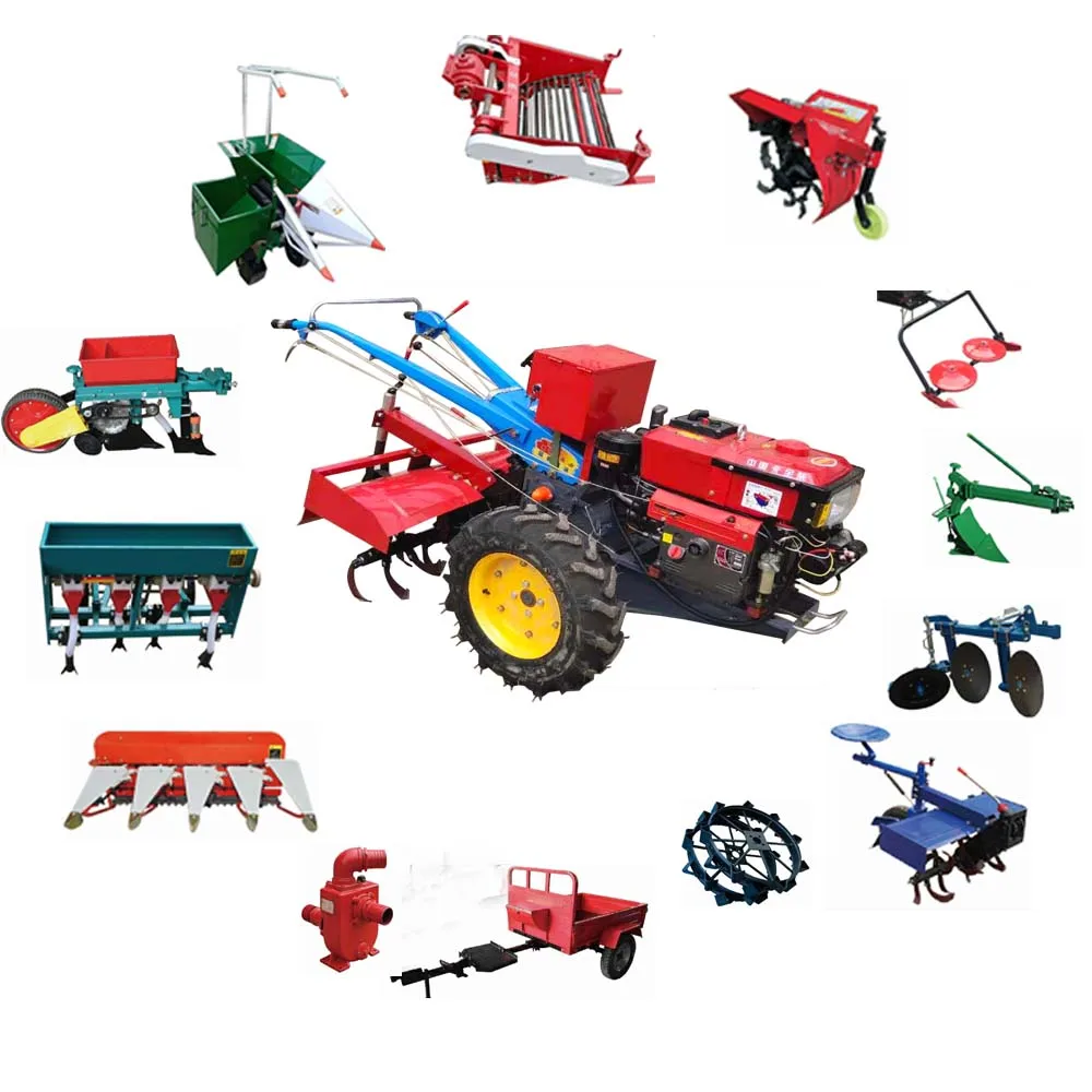 12hp China Mini Hand Walking Tractor Farm Agricultural Machinery ...