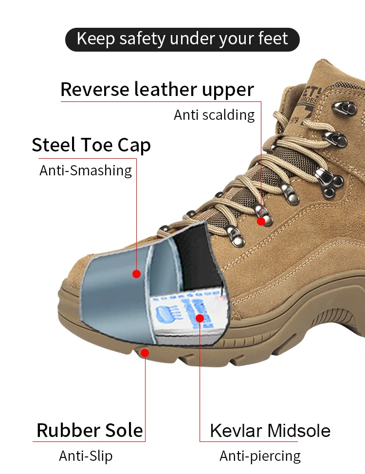 High Cut Steel Toe Shoes Construction Safety Work Boots,Original ...