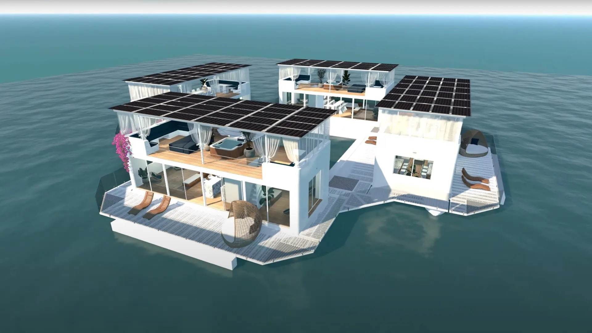 Luxury Floating Club Sea Houseboat For Floating Hotel Floating Villa ...