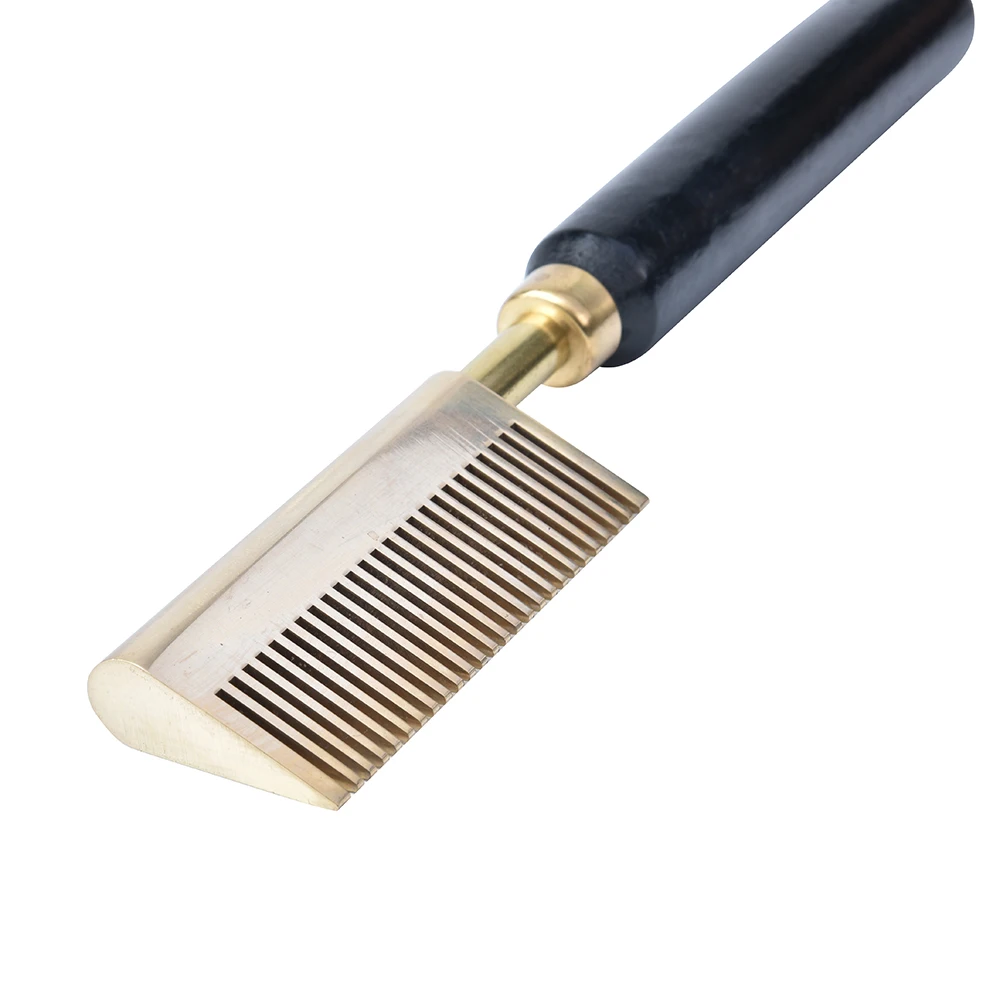 Golden Color Metal Hot Comb Electric Hot Comb Hair Straightening Brush ...