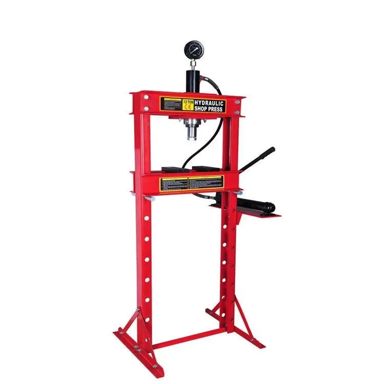 Heavy-Duty 12 Ton Hydraulic Shop Press with Gauge for Workshop Use ...