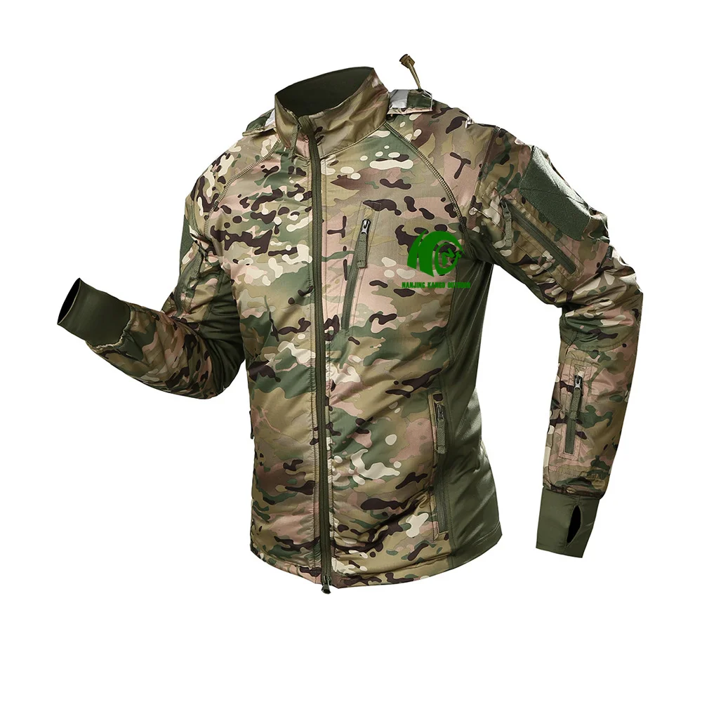 Kango Men Tactical Jacket Camo Waterproof Camping Coat Clothes for Men ...