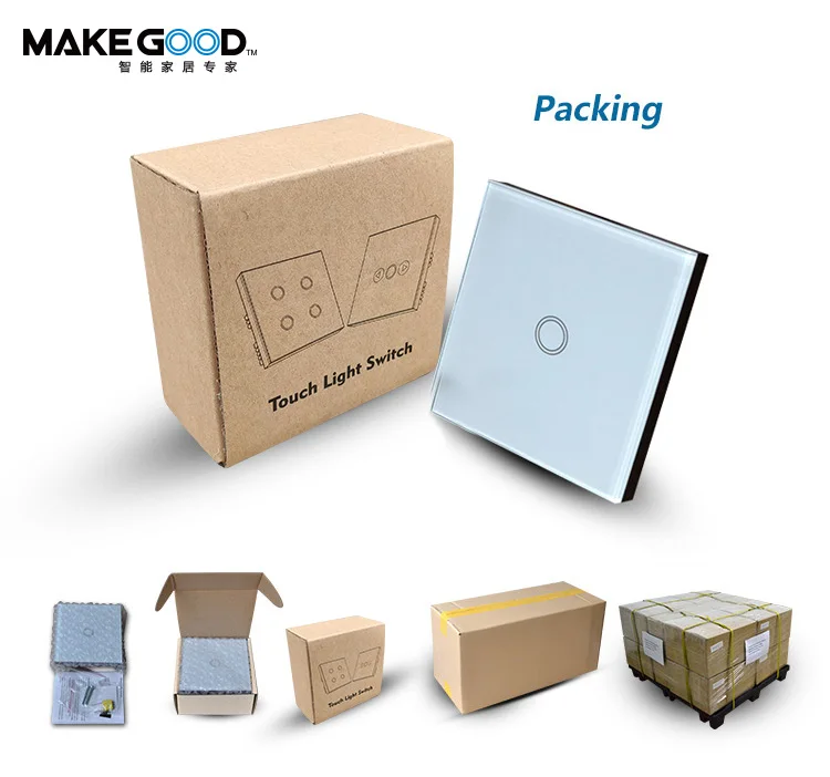 Uk Standard 4 Gang Glass Touch Light Switch Ce Rohs Approval Smart Wall ...