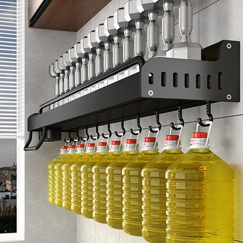 Rak Dapur Spice Rack Hanging Kitchen Organizer Condiments Organizer ...