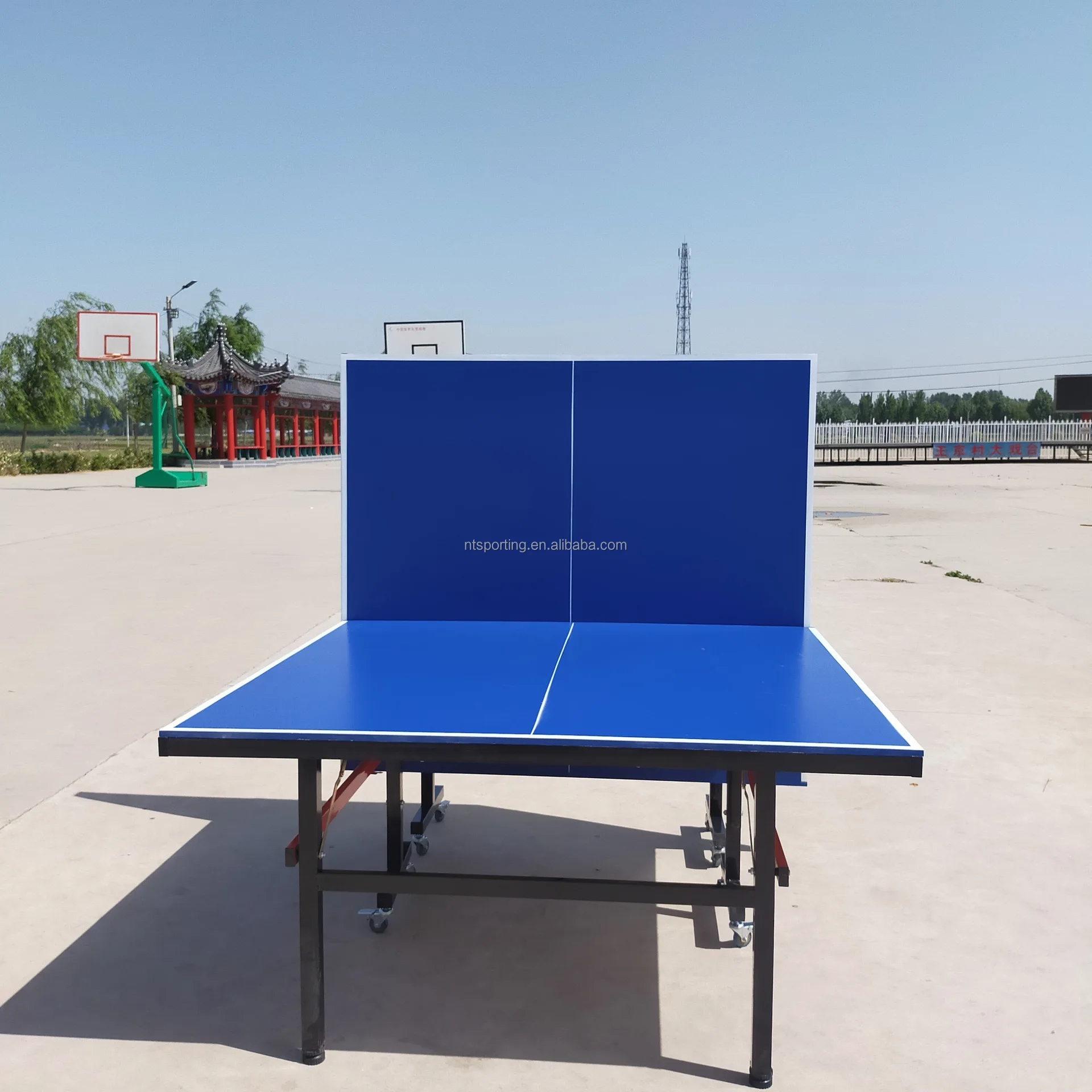 SP Folding Movable Table Tennis Table - Durable & Waterproof