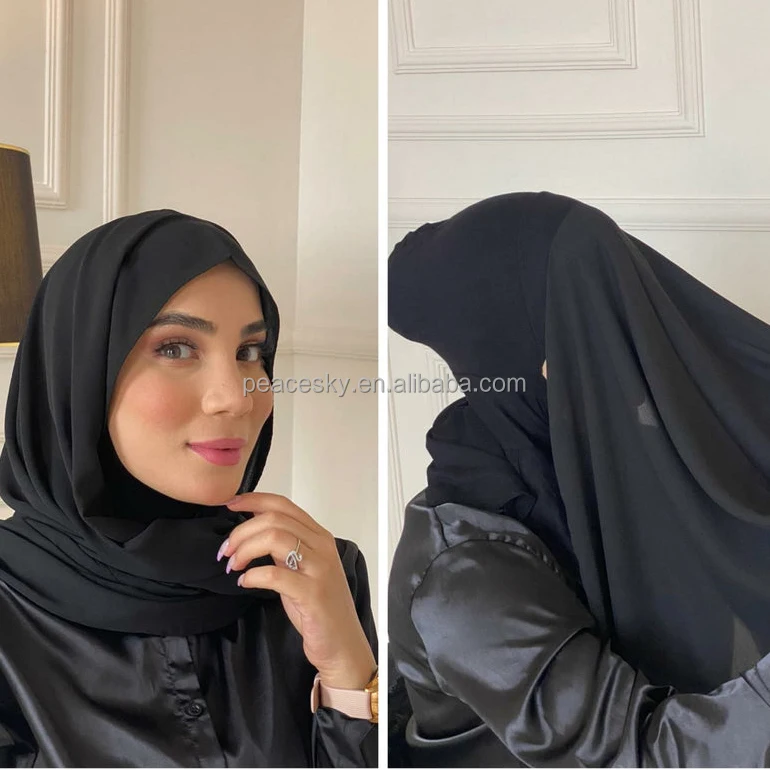 Chiffon Hijab Instant Scarf Islamic Cap Underscarf Bone Bonnet