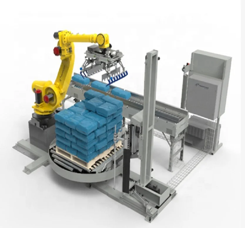 Automatic Robot Arm Palletizing Robot Payload 50kg Bag Robot Palletizer ...