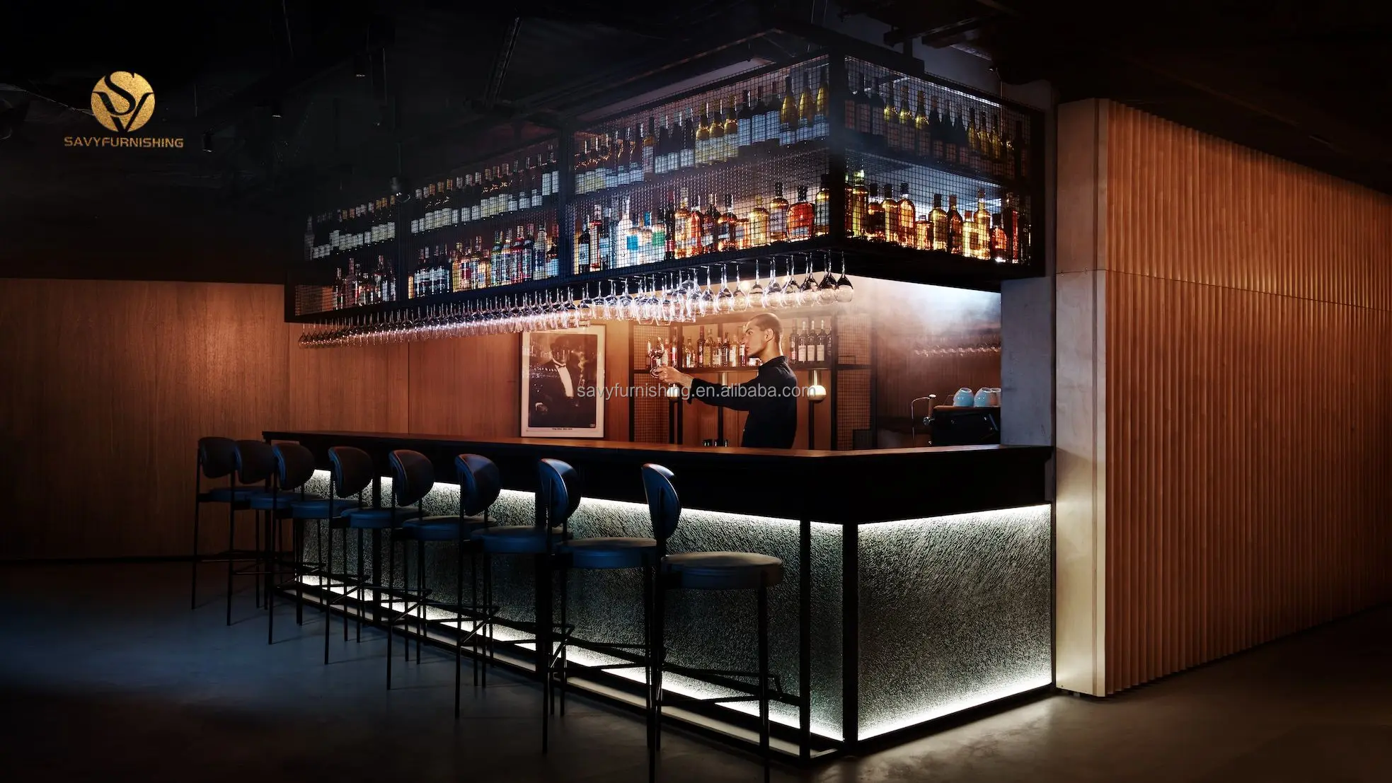 Customized Bar Counter Design Layout for Commercial Use