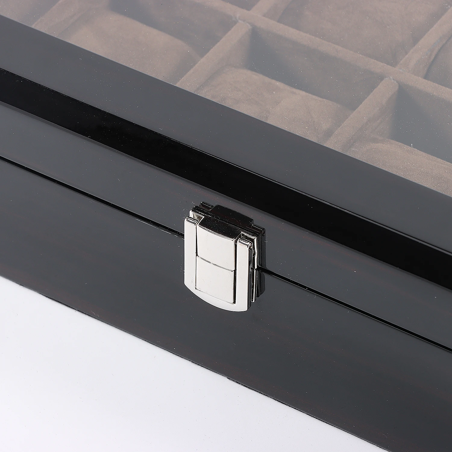 Piano Lacquer Solid Wooden Watch Box Wood Black Wooden Watch Boxes ...