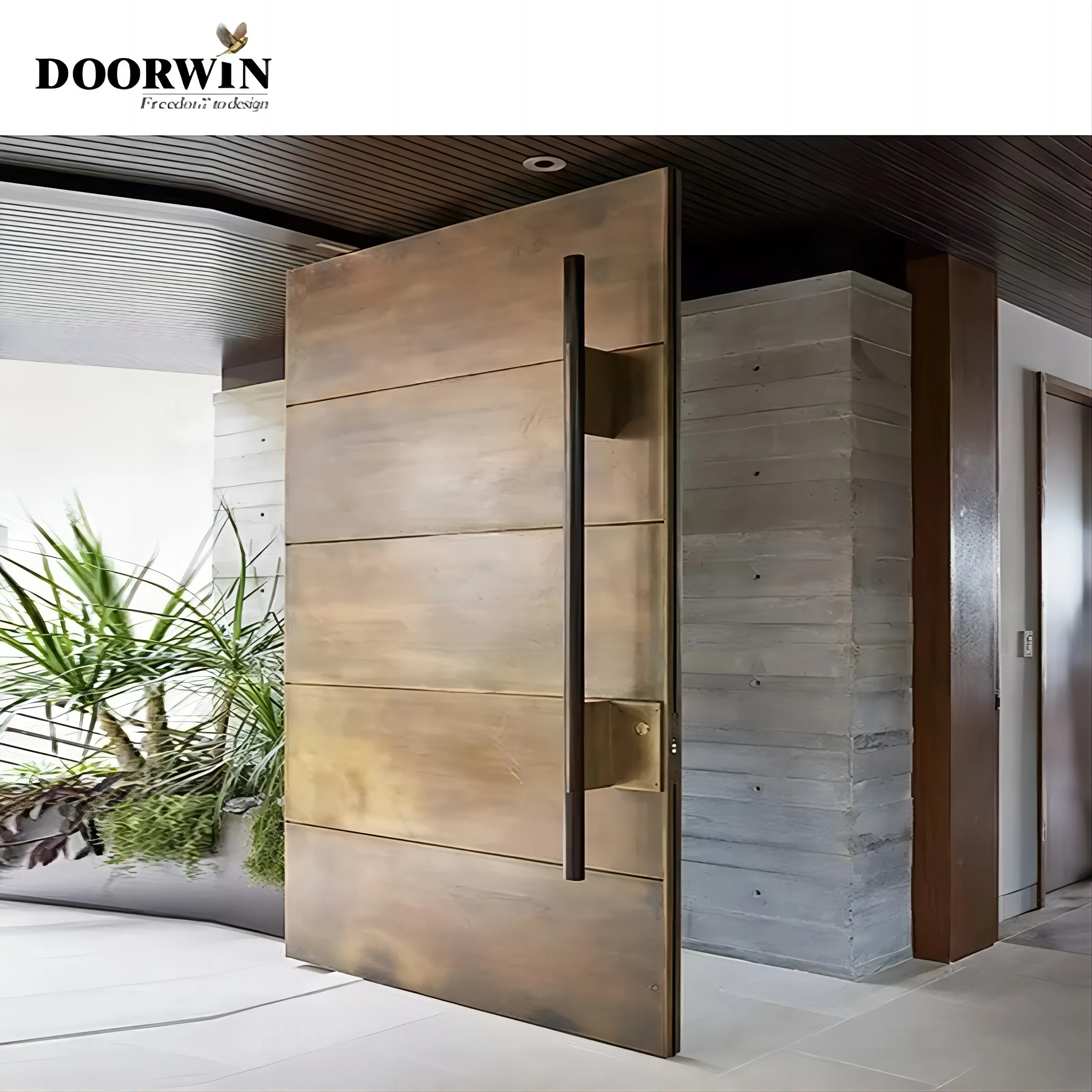 Original Factory Modern Main Entrance Doors Solid Wood External Entry ...