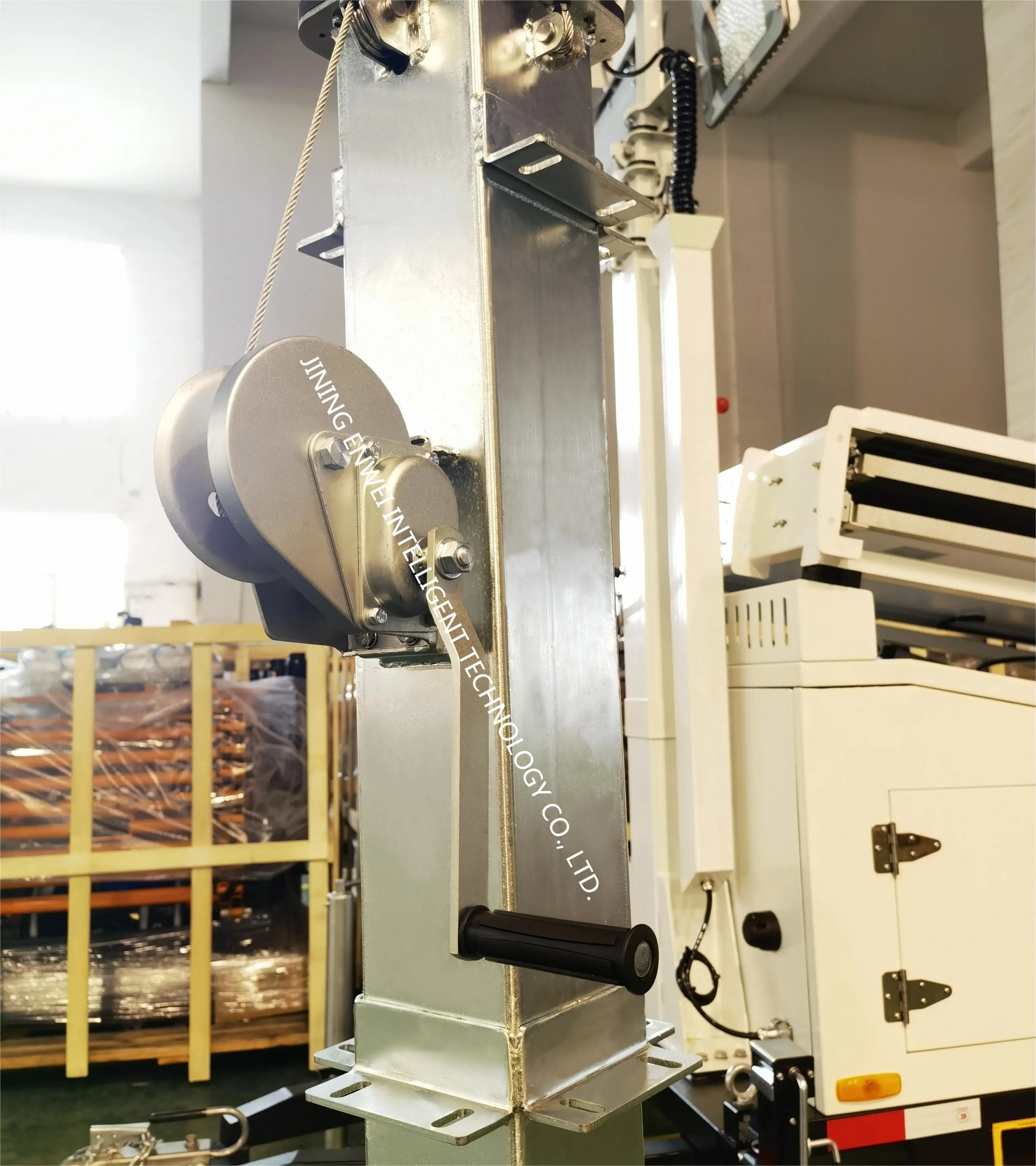 Telescopic Winch - 6m Manual Crank Hand Winch Locking Mast