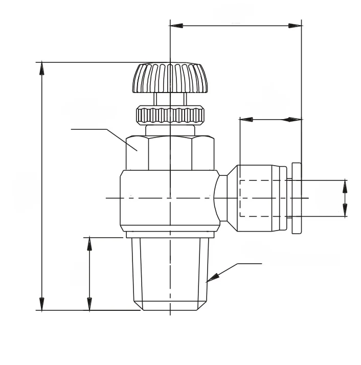 Sl Rotary Elbow Throttle Valve 1/4 Push Lock 90 Degree Air Speed ...