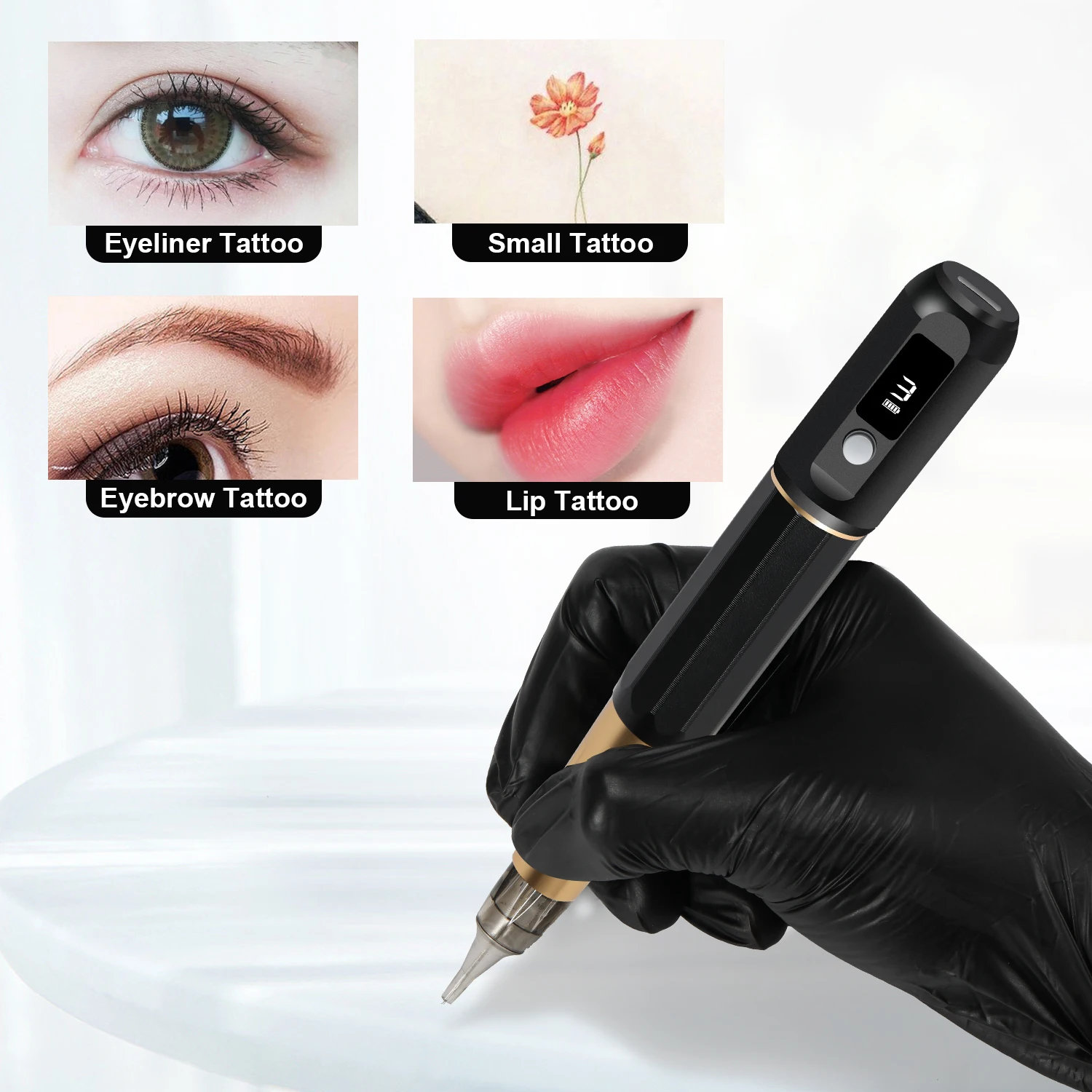Jidragon New Double Needle Port Permanent Makeup Machine Cordless ...