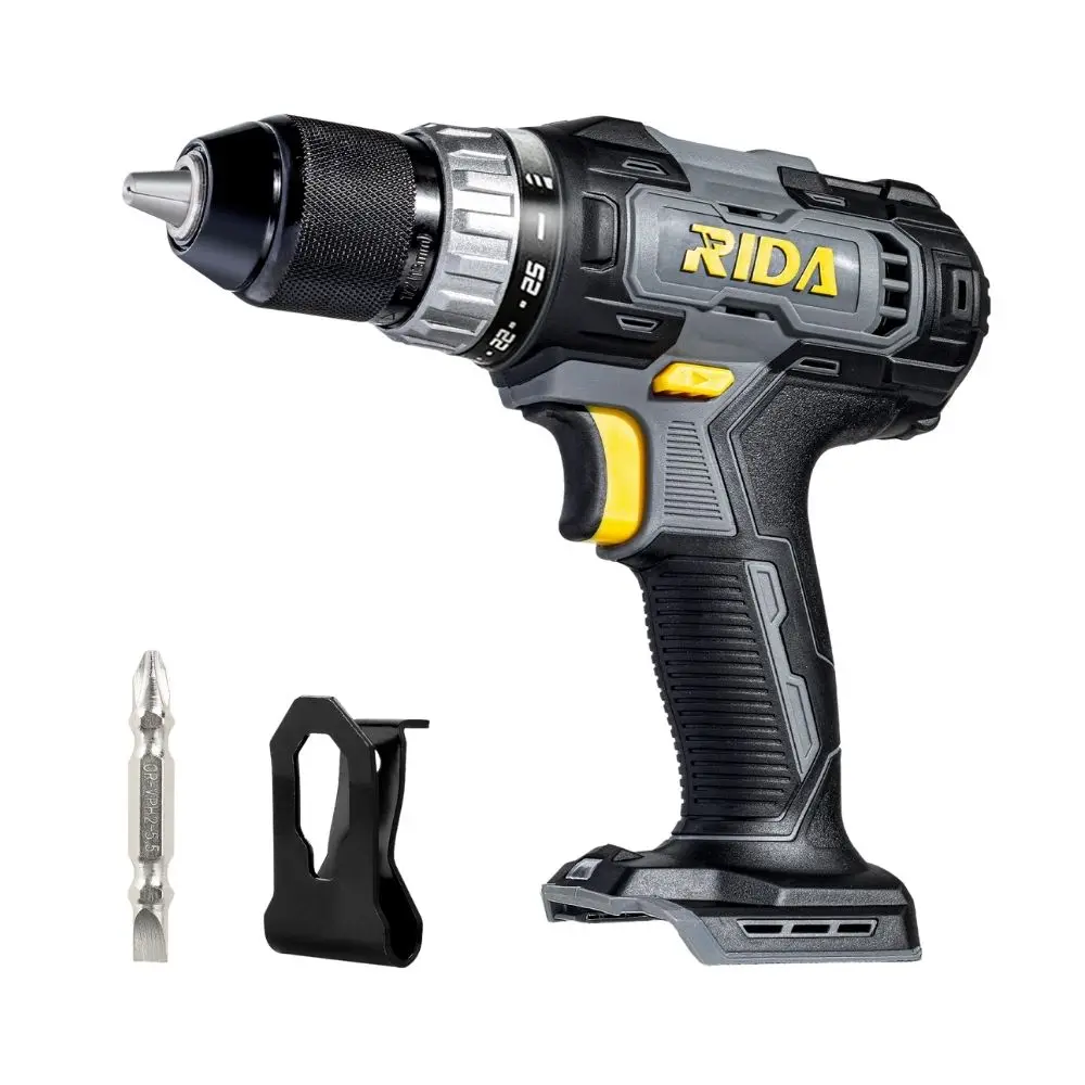 RIDA handheld cordless drill machine 20V DC Motor battery Drill ...
