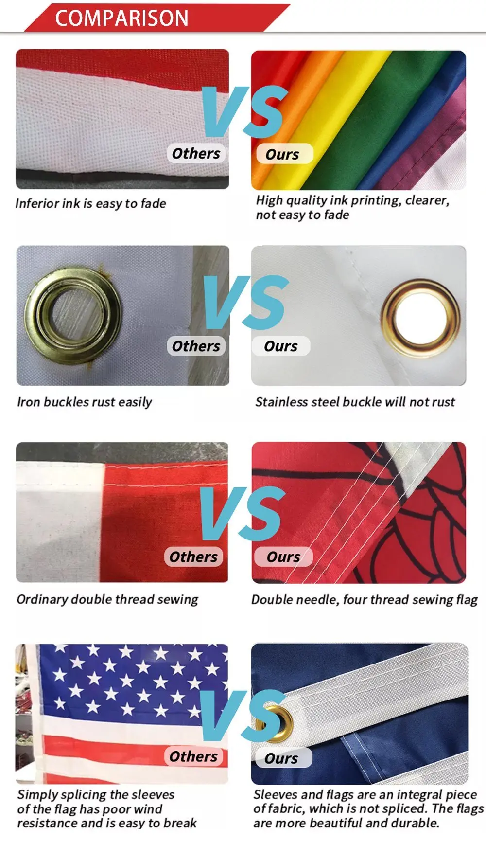 China Factory Wholesale Printed Table Flags Top Polyester Mini Desk ...