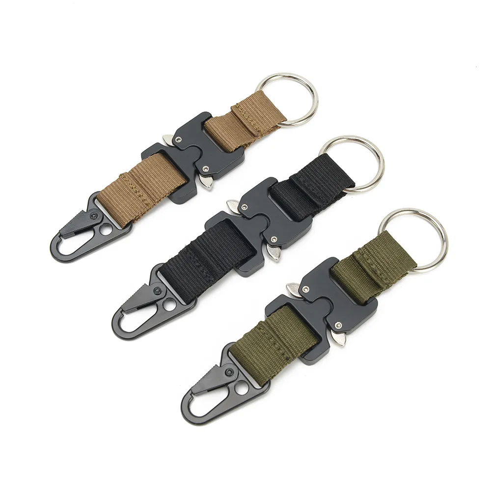 Outdoor Buckle Nylon Webbing Buckle Molle Keychain Tactical Multi ...