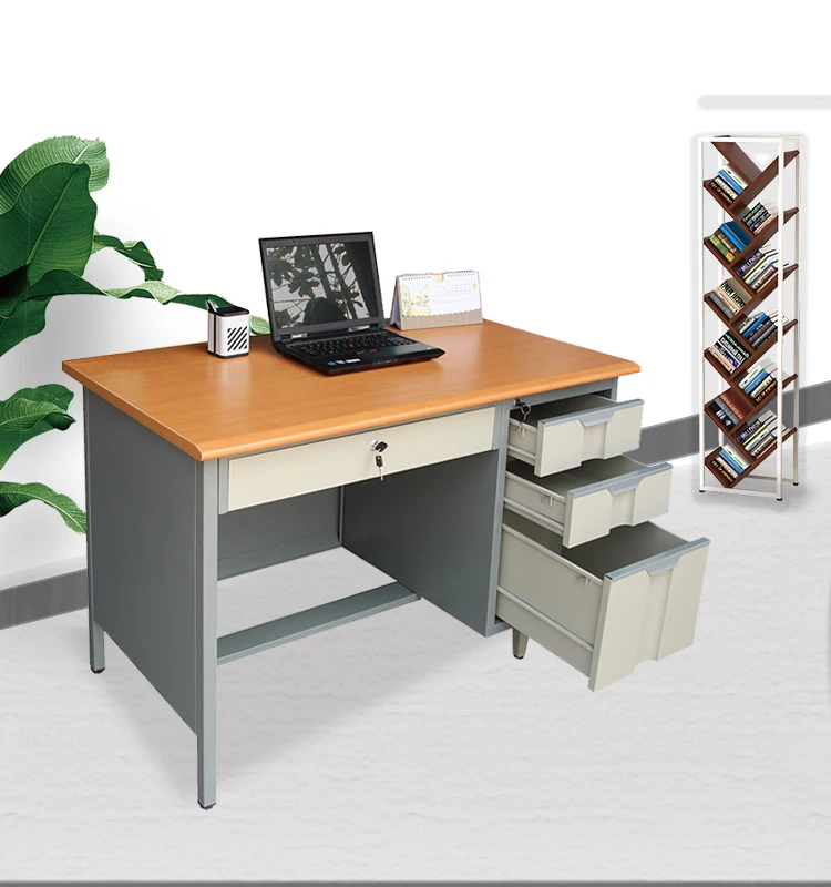 Jin Feng Iron Computer Table - Modern & Durable Office Furniture