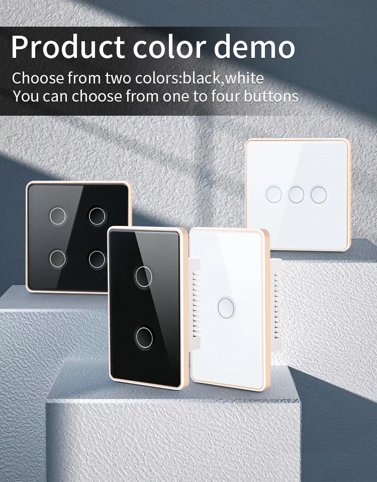 Smart Wifi Wall Light Switch Led Light Touch Switch Glass Electrical ...