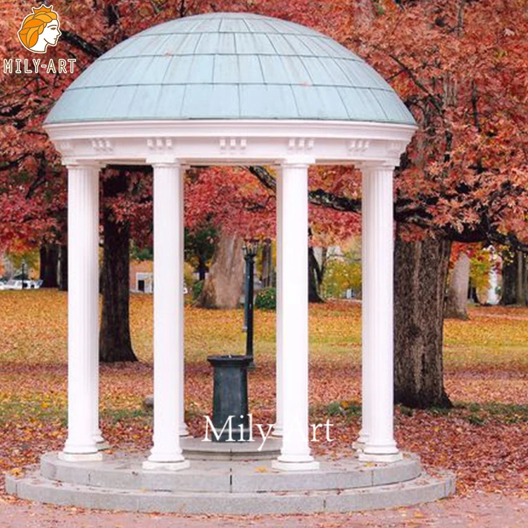 Hand-carved Outdoor Large-size Marble Round Column Gazebo For Sale ...