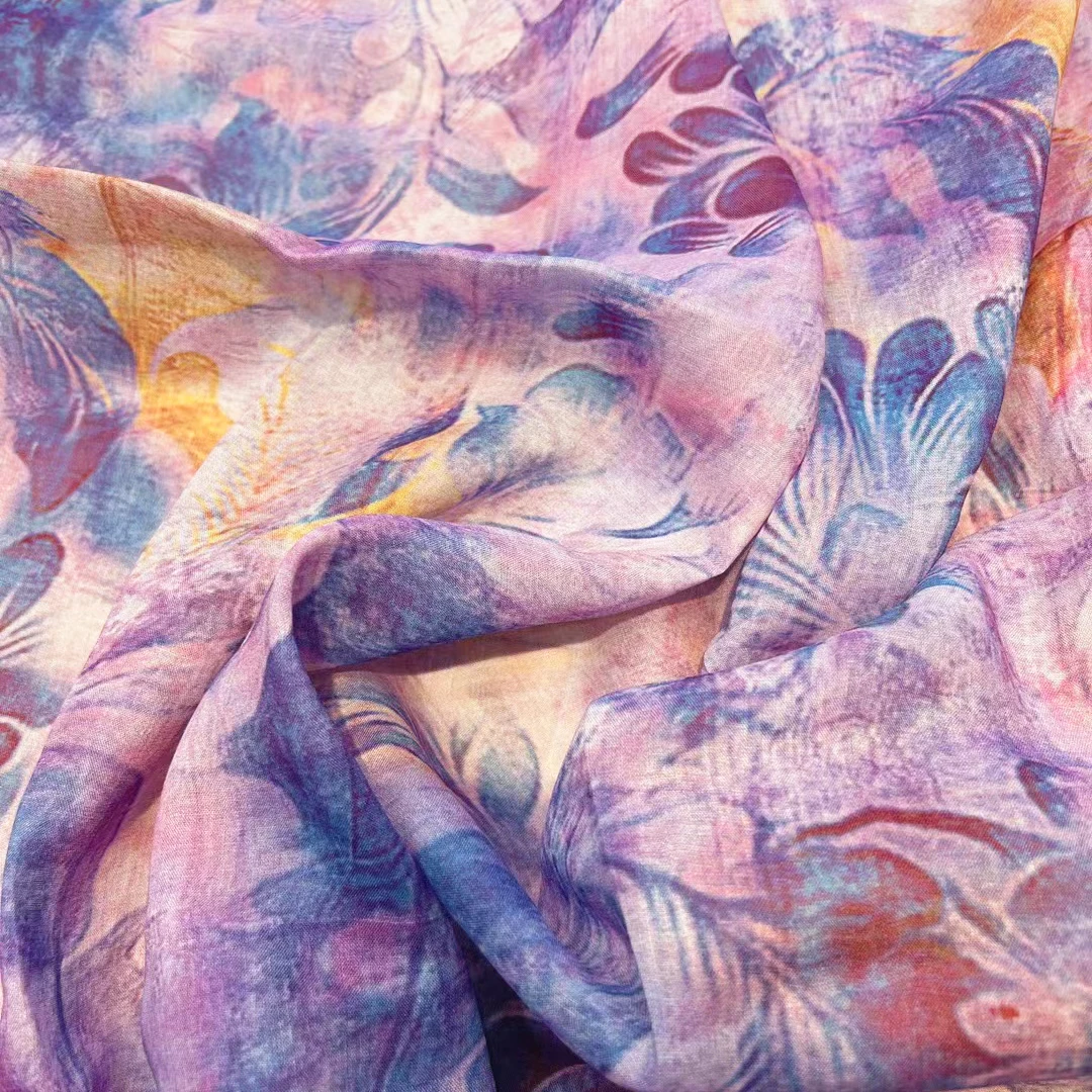 Custom Print Breathable 100% Linen Fabric 42s Digital Printing Linen ...