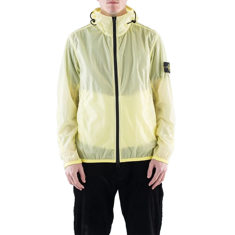 Wholesale Soft Shell Men's Transparent Hooded Windbreaker Custom ...
