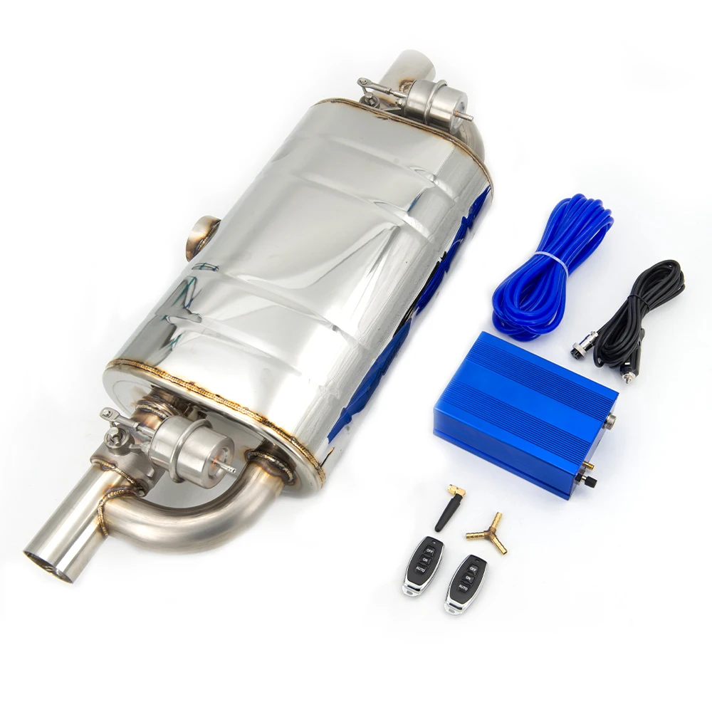 Universal T Type 1 Inlet 2 Outlet Electric Valvetronc Muffler