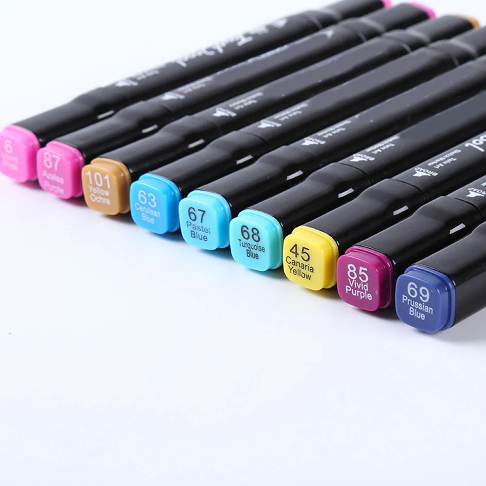 Office Supplies 30/40/60/80 Color Drawing Double Headed Art Marker Pen ...