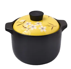Manufacture Various Size 8.5l Yellow Ceramic Cooking Milk Roar Pot Pots ...