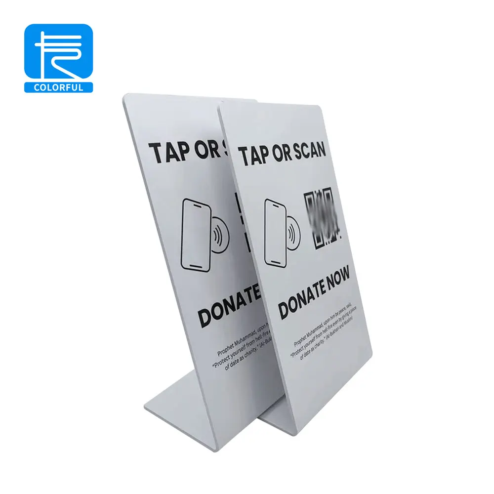 Custom Table Stand - Acrylic NFC Hotel Menu Holder Bar