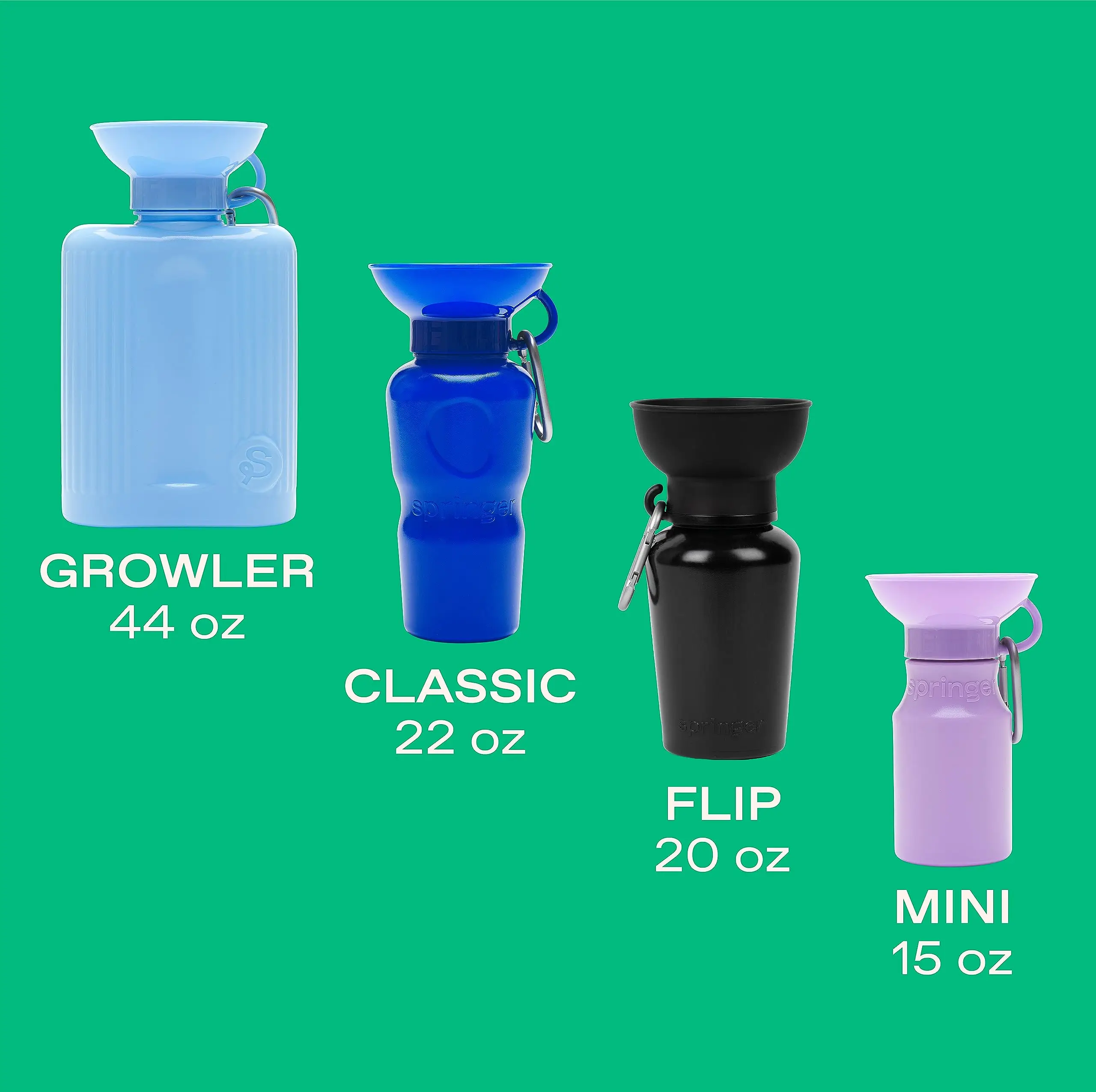 Springer Dog Water Bottle Portable Leak-proof Squeez Travel Water ...