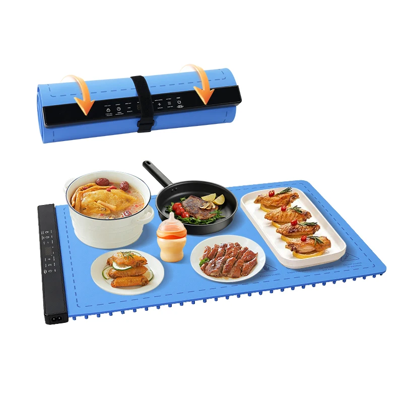 Upgraded Graphene Foldable Buffet Food Warmer Mat Silicone Heating Pad ...