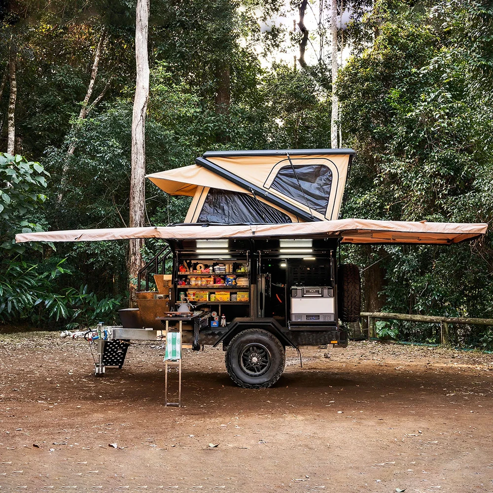 Ecocampor Compact Camper Trailer - Foldable RV with Kitchen