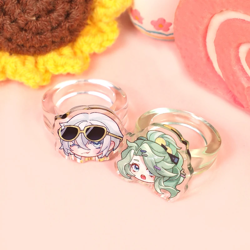 Custom Acrylic Spinner Rings Anime Idol Ring Personalized Spinning ...