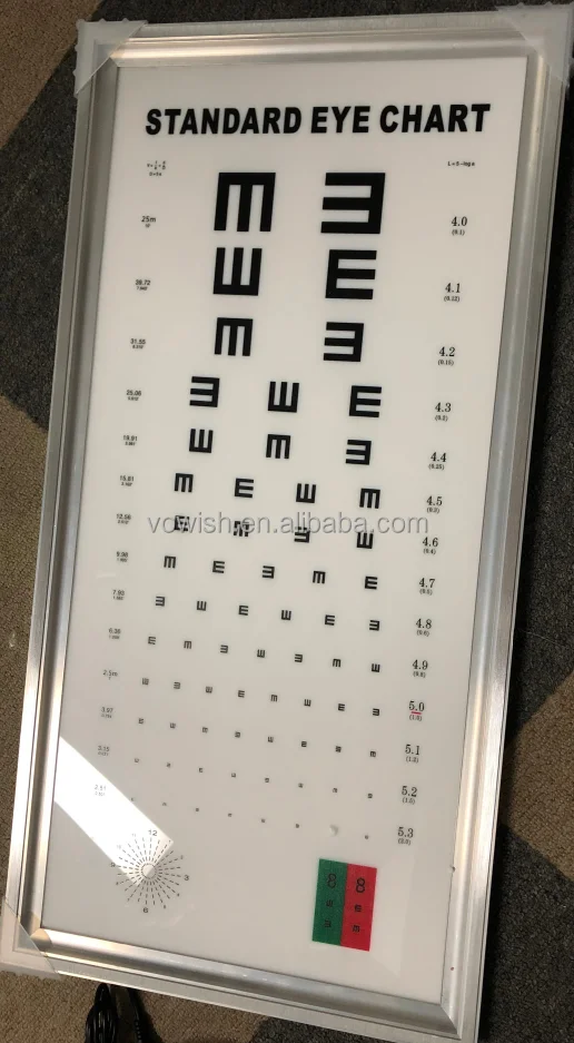 Optical Instrument Vision Acuity Chart VC-006 Eye Sight Test Chart E ...