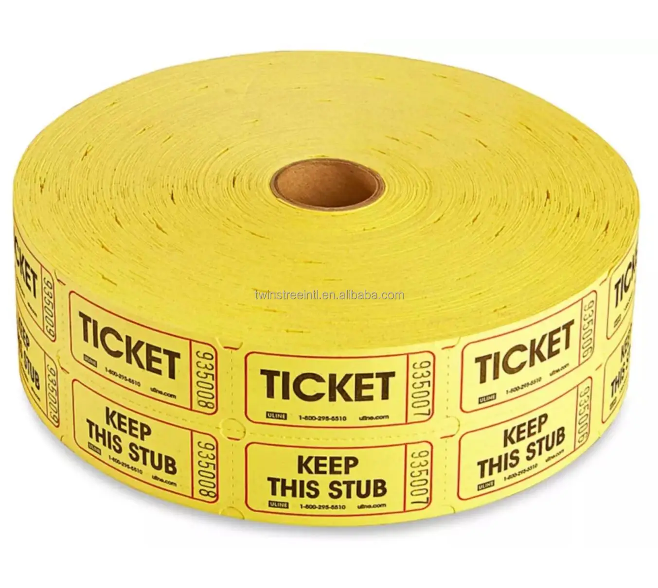 Custom Double Raffle Tickets - Serial Numbers & Flexo Printing