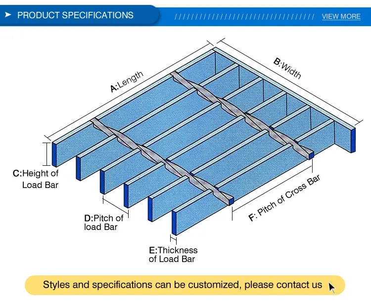 Wholesale Galvanized Gi Platform Deck Serrated Steel Grating Flooring ...