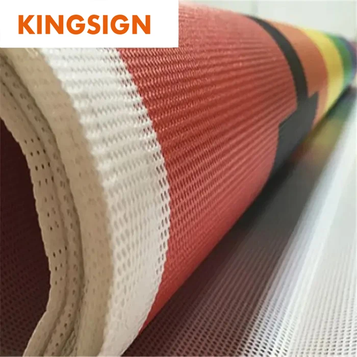 Kingsign Pvc Coated Printing Mesh Fabric Digital Printing Wind-resistant Advertising Flex Banner ...