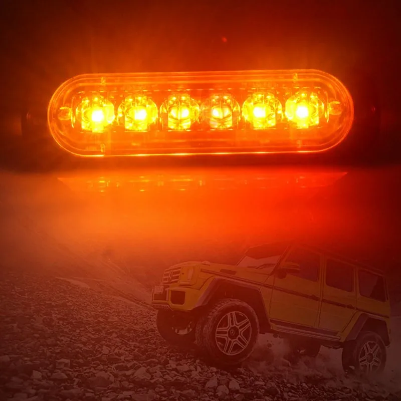 12V-24V 6 LED Strobe Warning Light - Reliable & Durable
