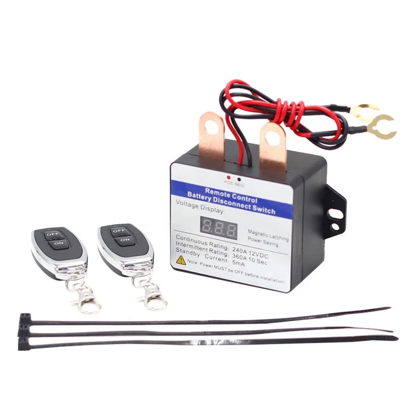 240A 12VDC Wireless Battery Switch Relay Remote Car Battery Disconnect ...