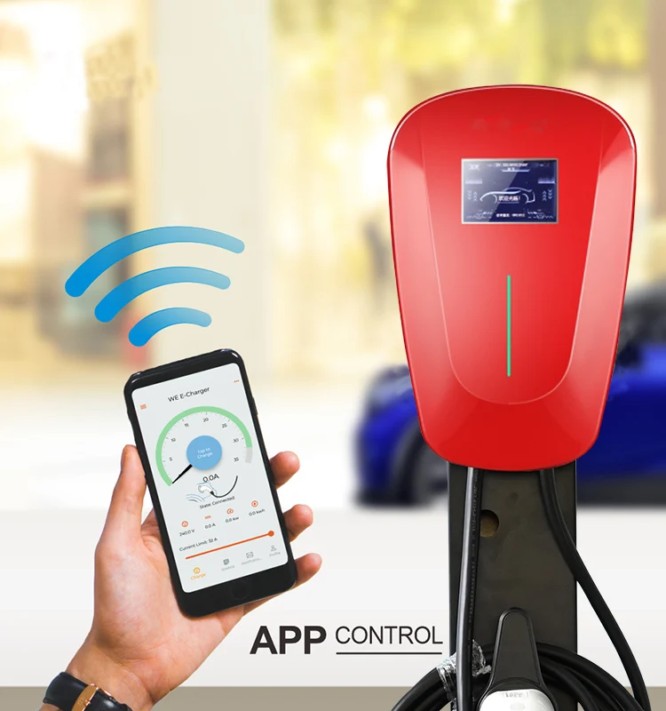 Wallbox Ac App Control Ev Charger Factory Manufacturer Ocpp Mennekes Type2 32a Phase 7kw 22kw ...