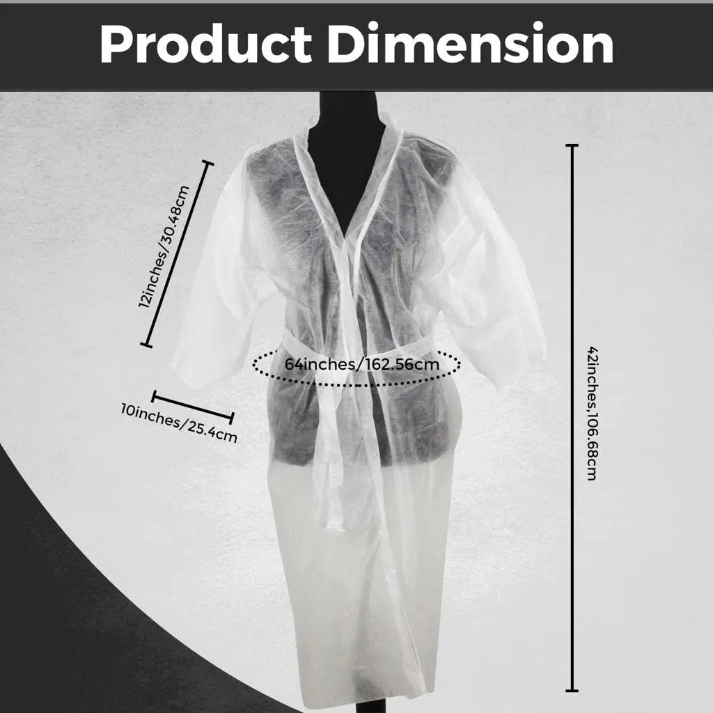 Disposable Kimono Robe Men Nonwoven Hairdressing Bathrobe Spa Clothes ...