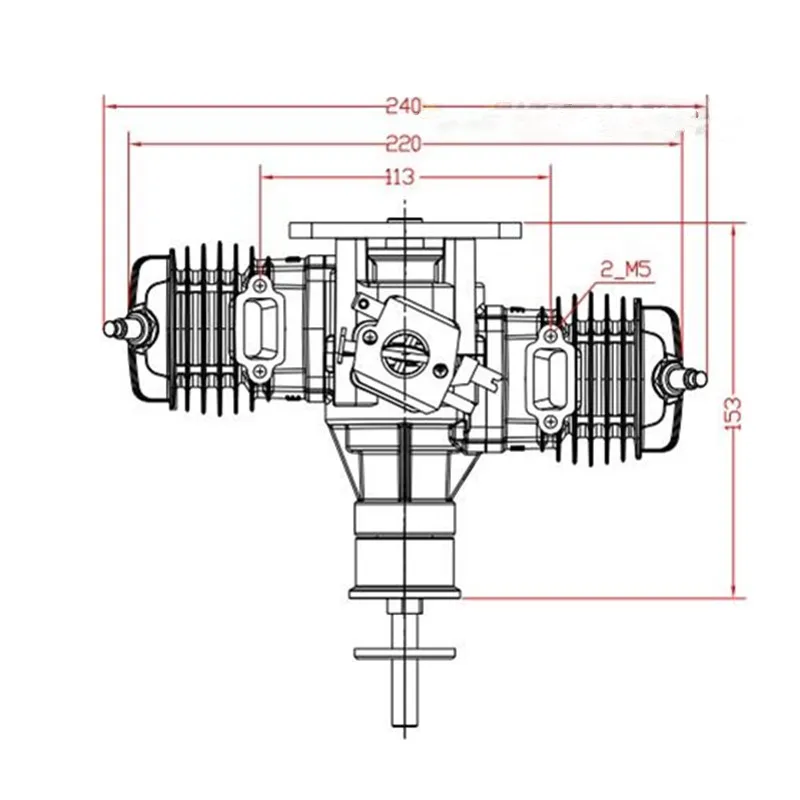 EME 70CC Gasoline Engine 7.1HP for RC Airplanes - High Performance ...