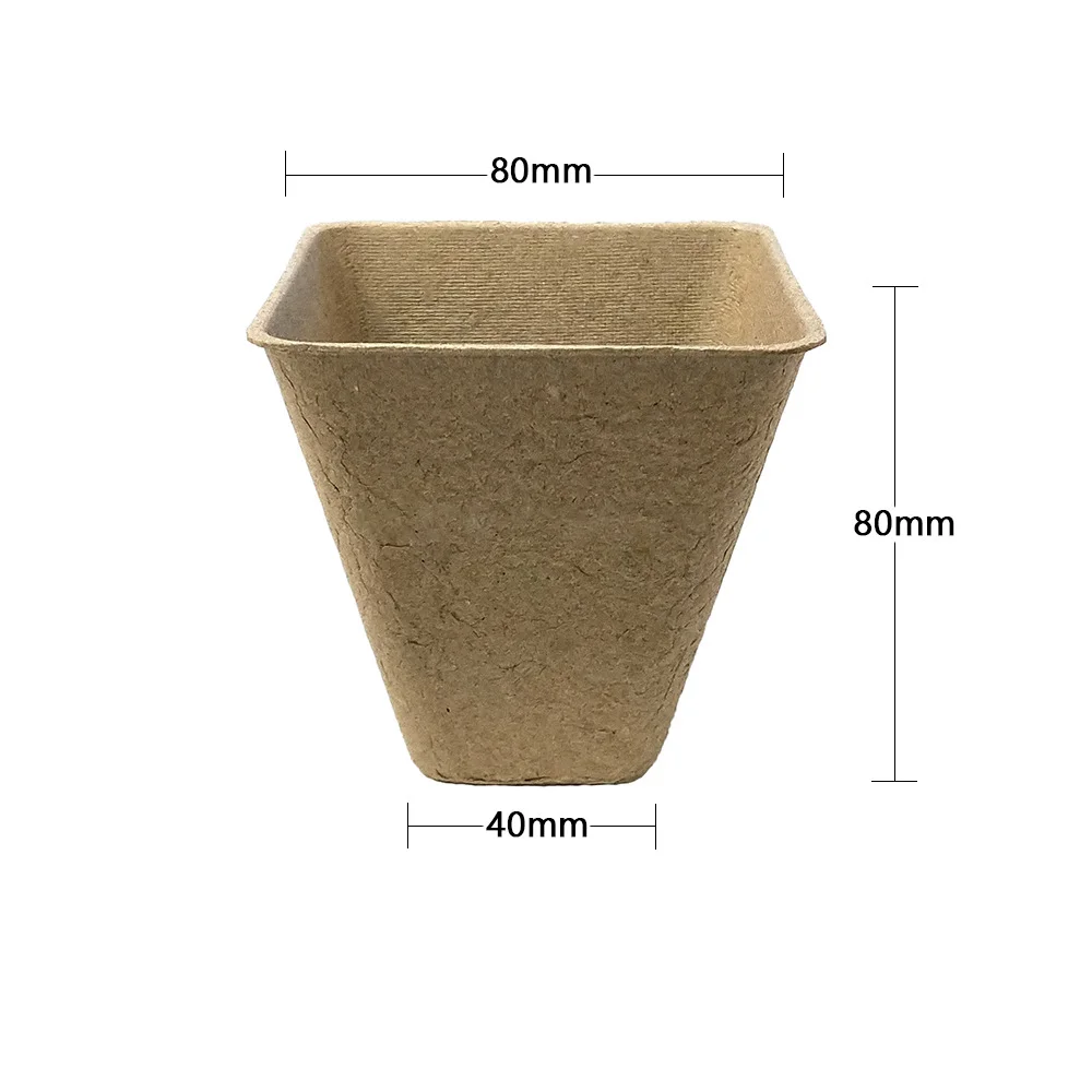 Manufacturer Wholesale Square Pulp Seedling Tray 12 Grid Seedling Cup ...