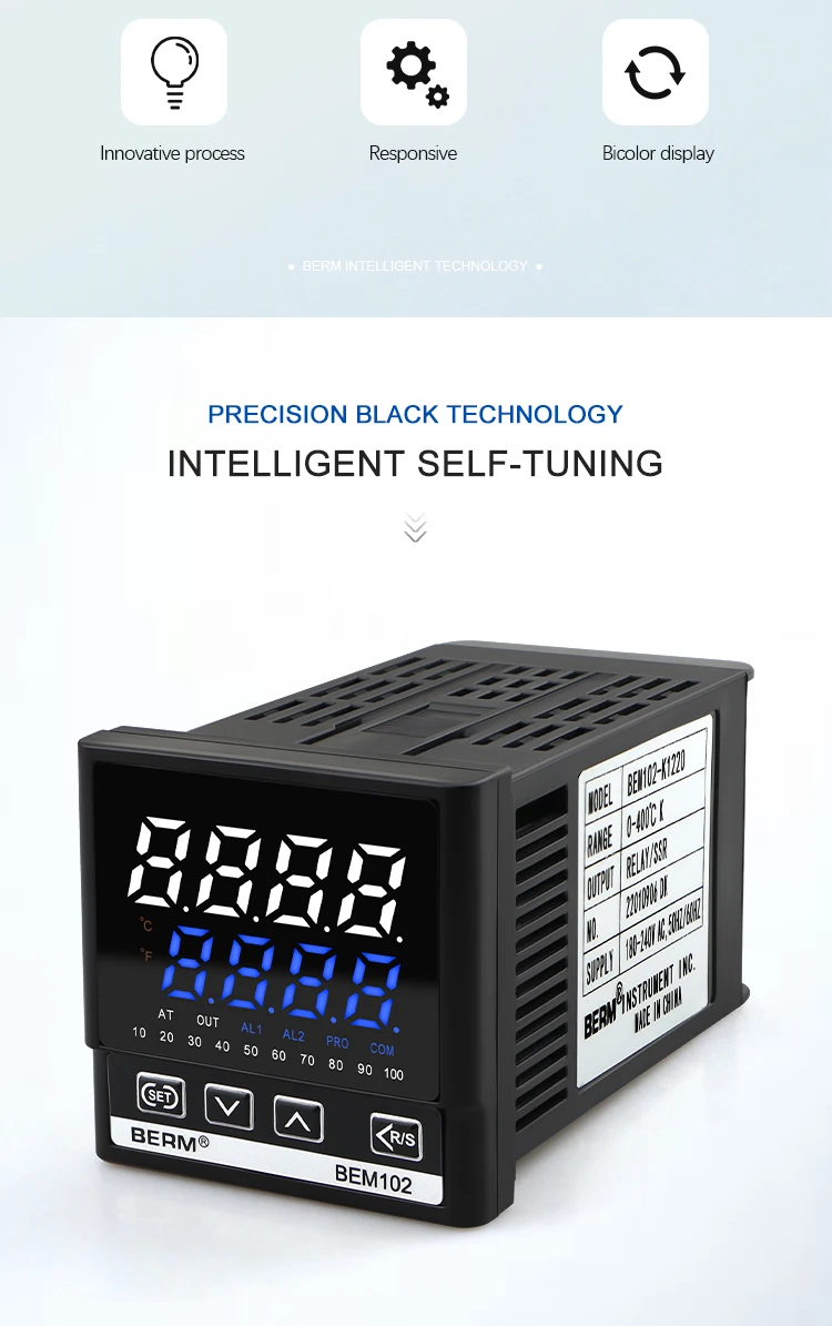 Digital Pid Intelligent Temperature Controller 50*50mm Relay/ssr Output ...