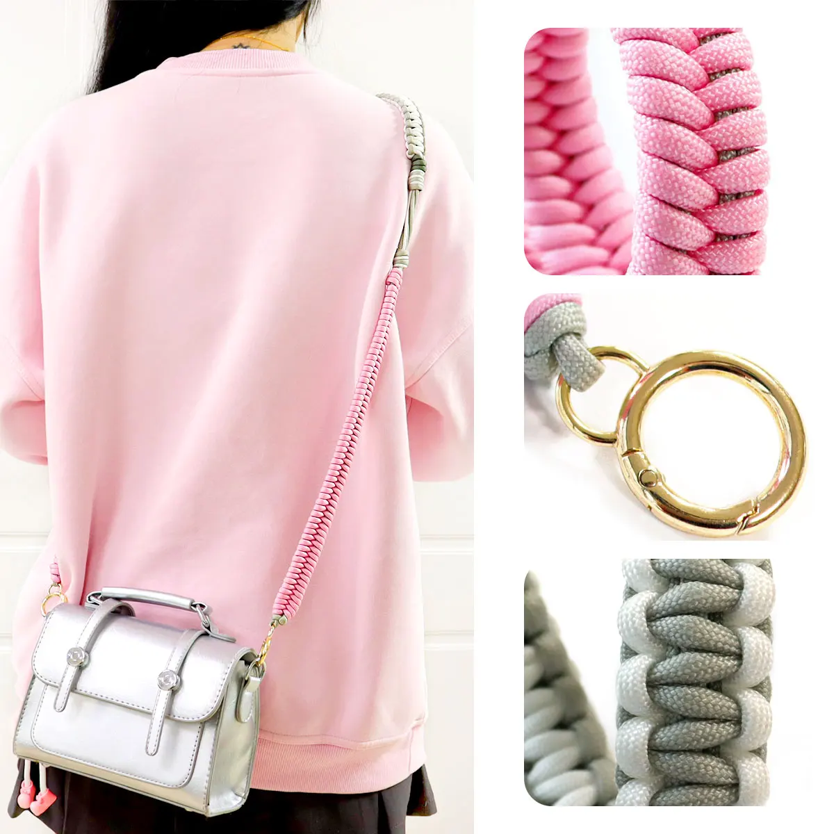 Luxury Long Bag Shoulder Strap Customized Logo Handmade Braided Wide ...