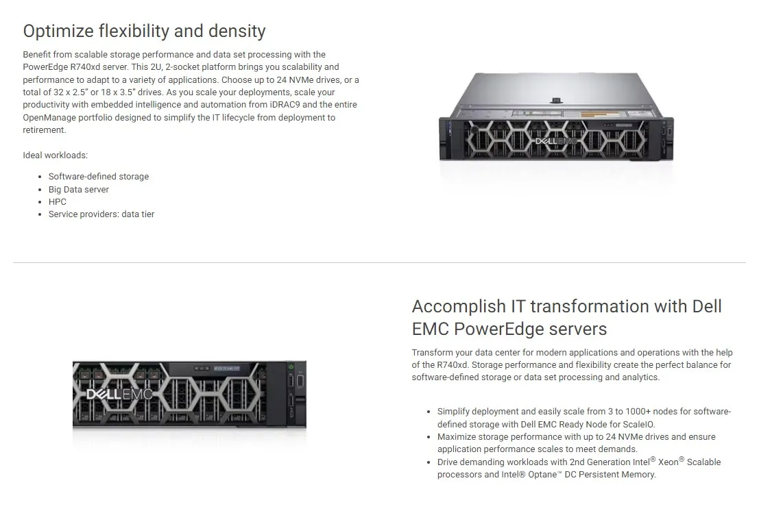 High Performance Poweredge R740xd Server 24 *2.5" Nvme Hard Drives Gold ...