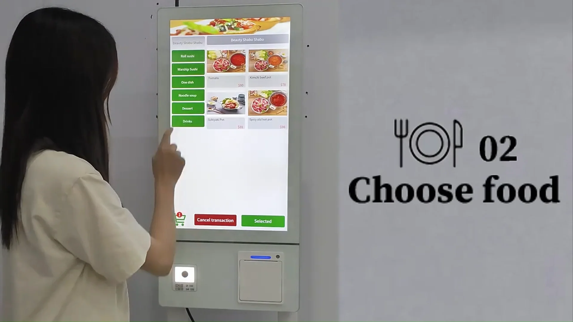 Preview KFC restaurant 24 27 32 inch touch screen cashless POS fast ...